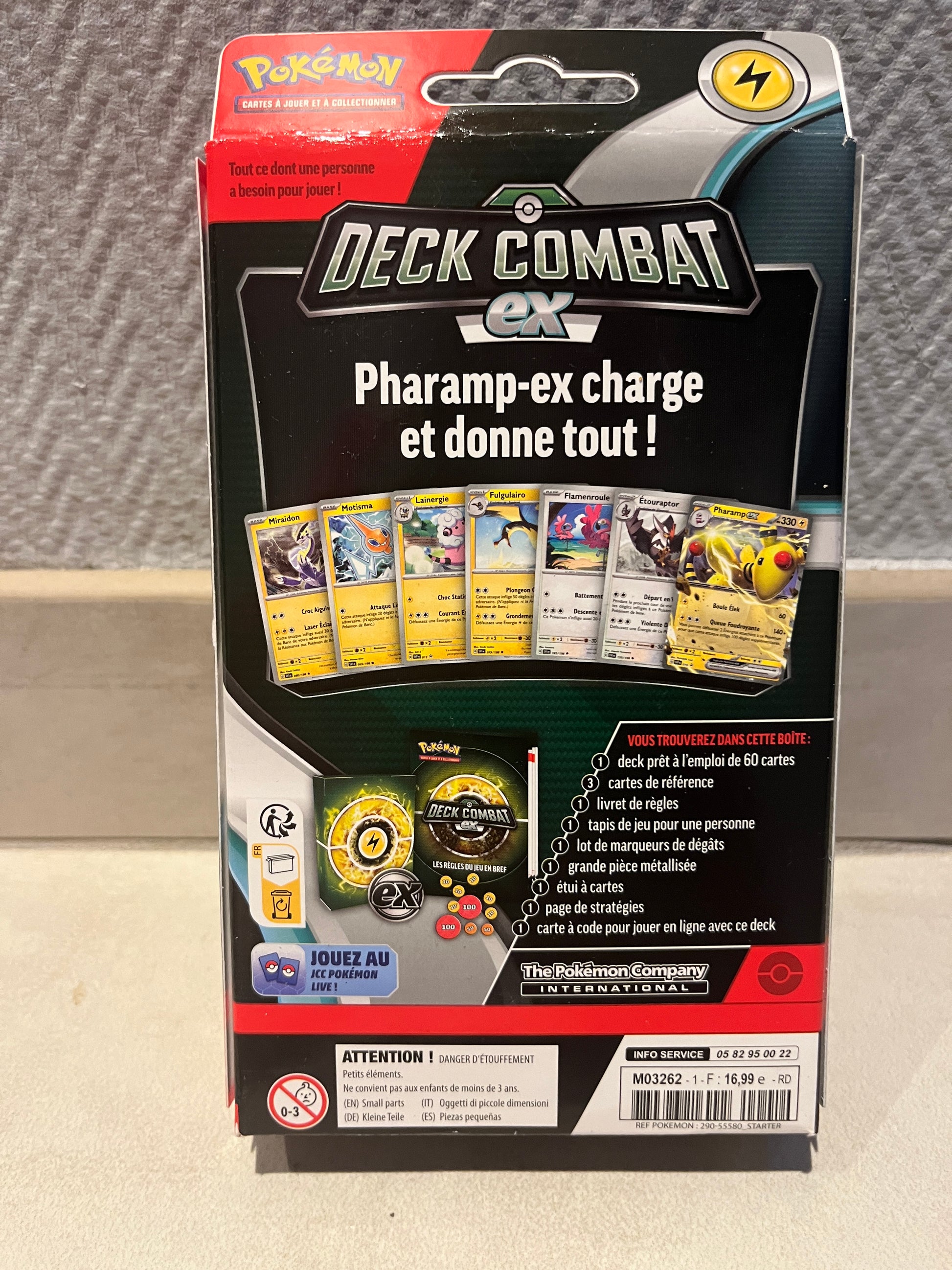 Deck de combat EX Pokémon avec 60 cartes modéle Pharamp Neuf scellé ...