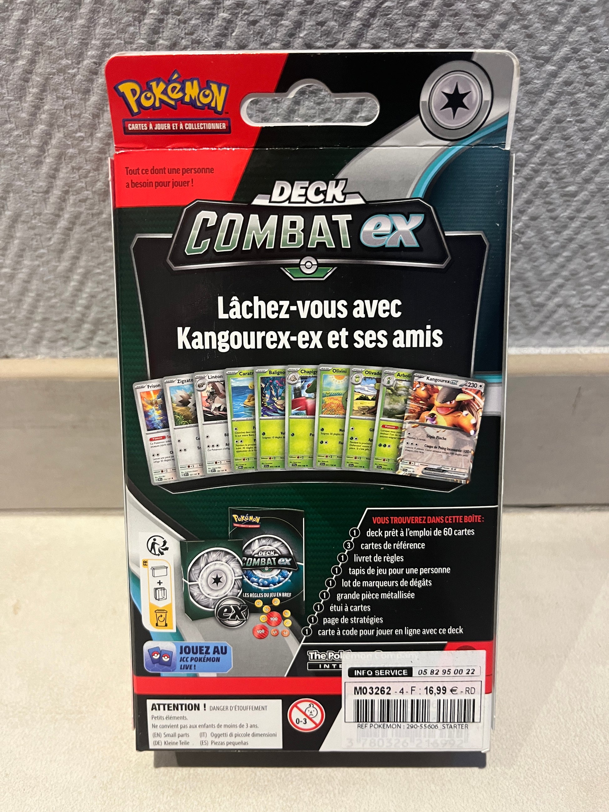 Deck de combat EX Pokémon avec 60 cartes modéle Kangourex Neuf scellé ...